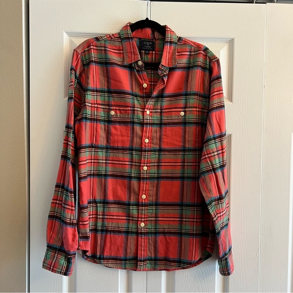 J. Crew | Shirts | J Crew Mens Plaid Flannel Shirt Size Medium | Poshmark